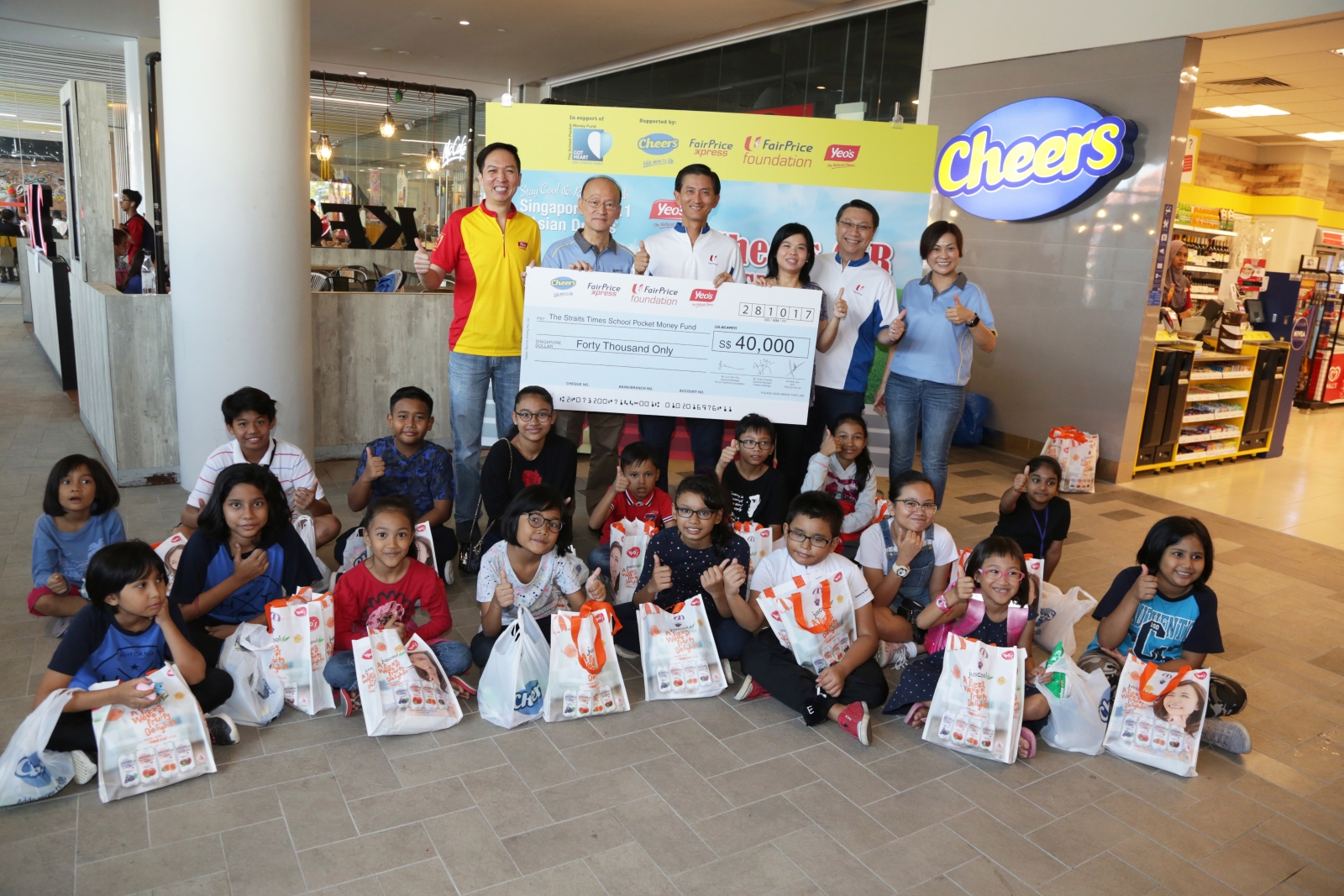 Shopping cheer for kids, thanks to charity cheque