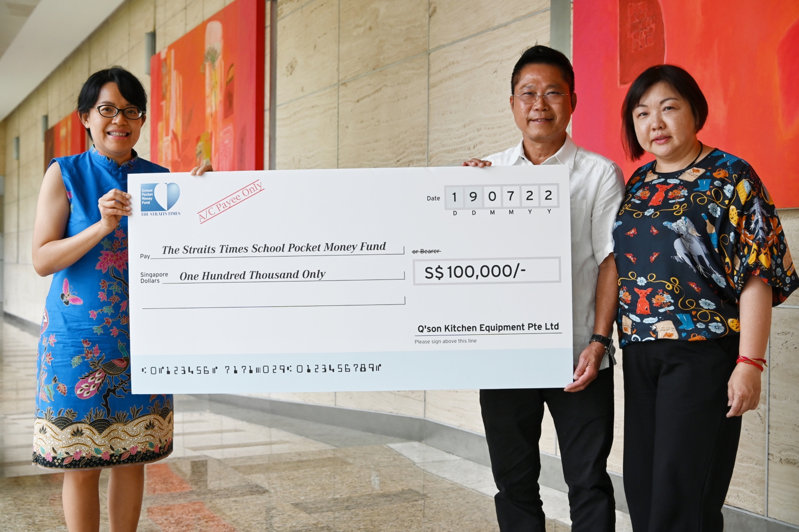 Q’son Kitchen donates $100k to ST Pocket Money Fund